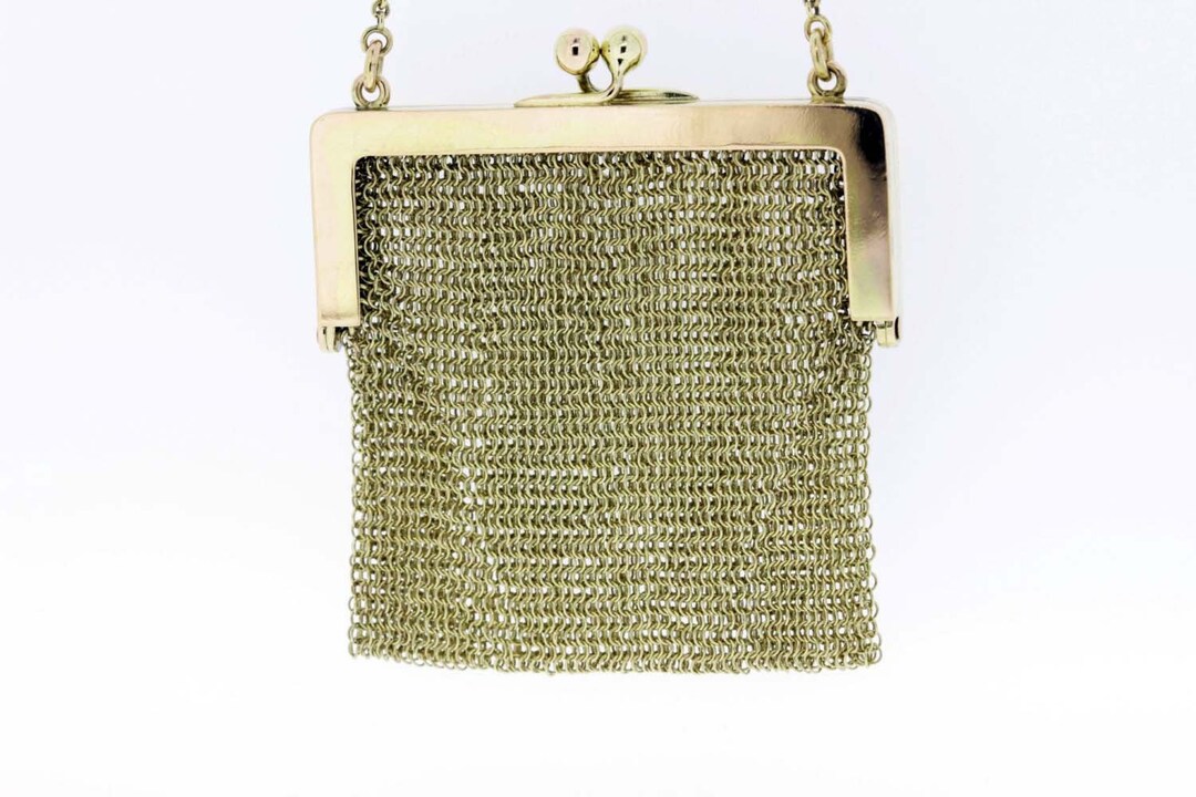 14K Gold Chain-link Purse/coin Bag - Etsy