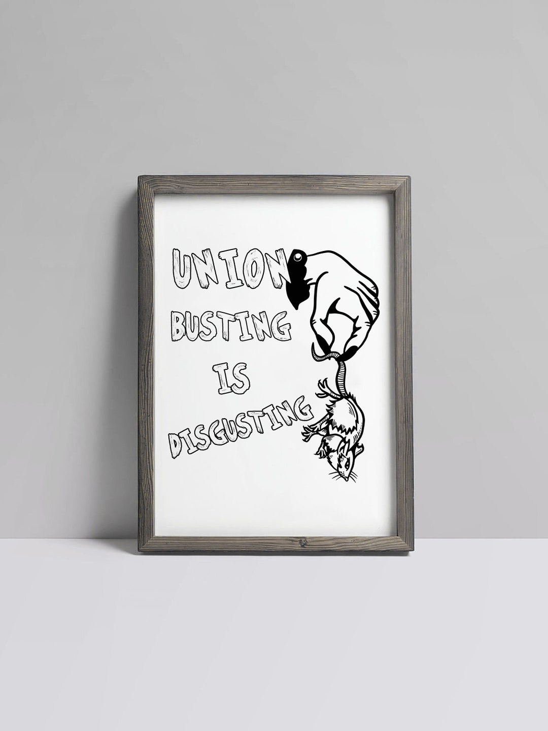 Union Busting is Disgusting Pro Union Art Print 8.5x11 - Etsy