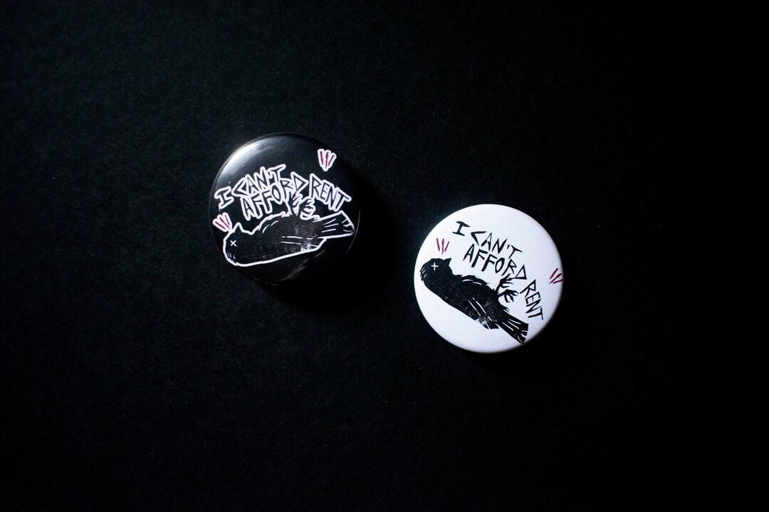 Housing Crisis Pins/badges - 1 1/2 Inch Pin Back Buttons - Choose White ...