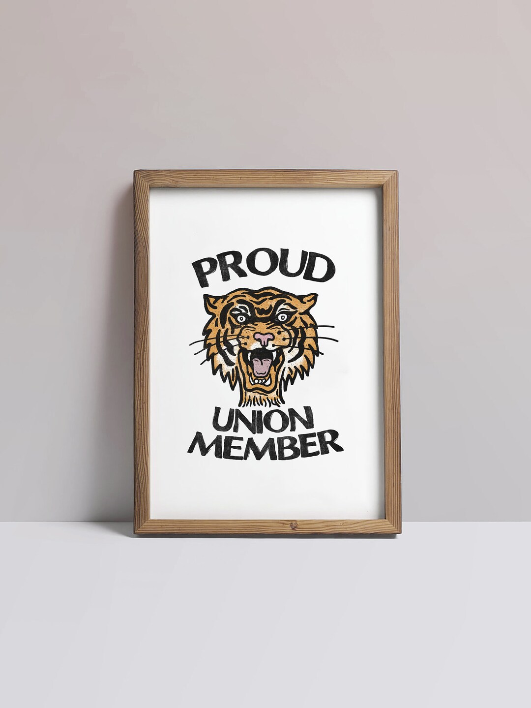 Proud Union Member Art Print - 8.5x11 Print, Digitally Illustrated on ...