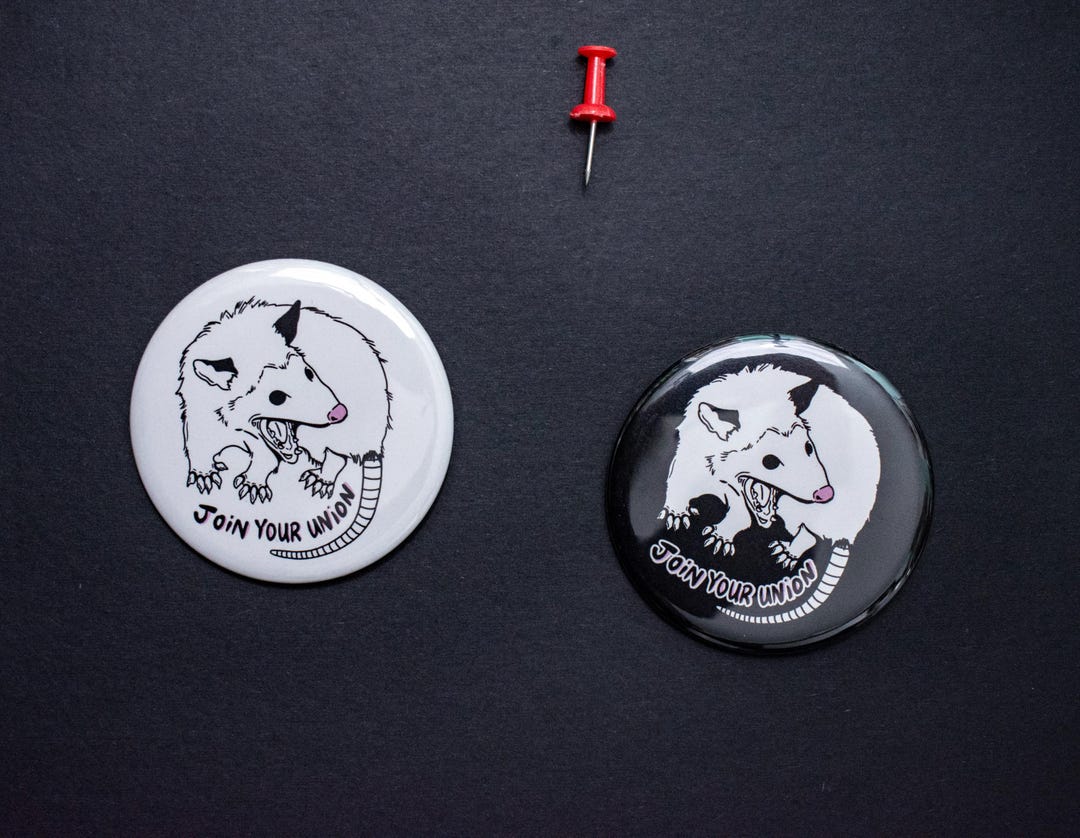 Large Pro Union Worker Pin - Pin/badge - Two Options - 2.25 Inch ...