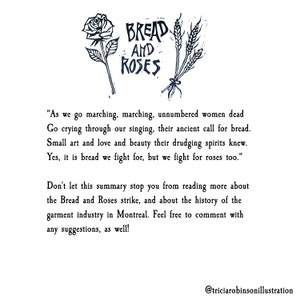 Bread and Roses - Linocut Mini Print - 5x7 Hand Carved Linocut Print ...