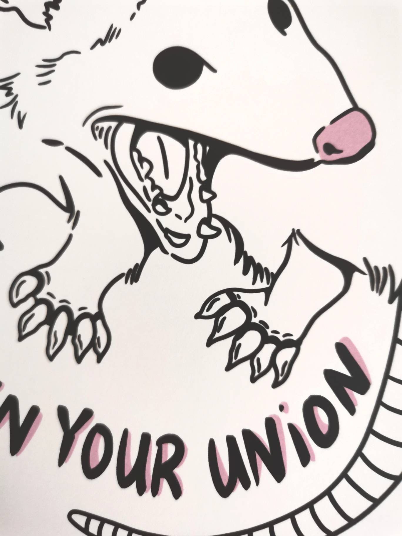 Join Your Union Possum Art Print - 8.5x11 Print, Digitally Illustrated ...
