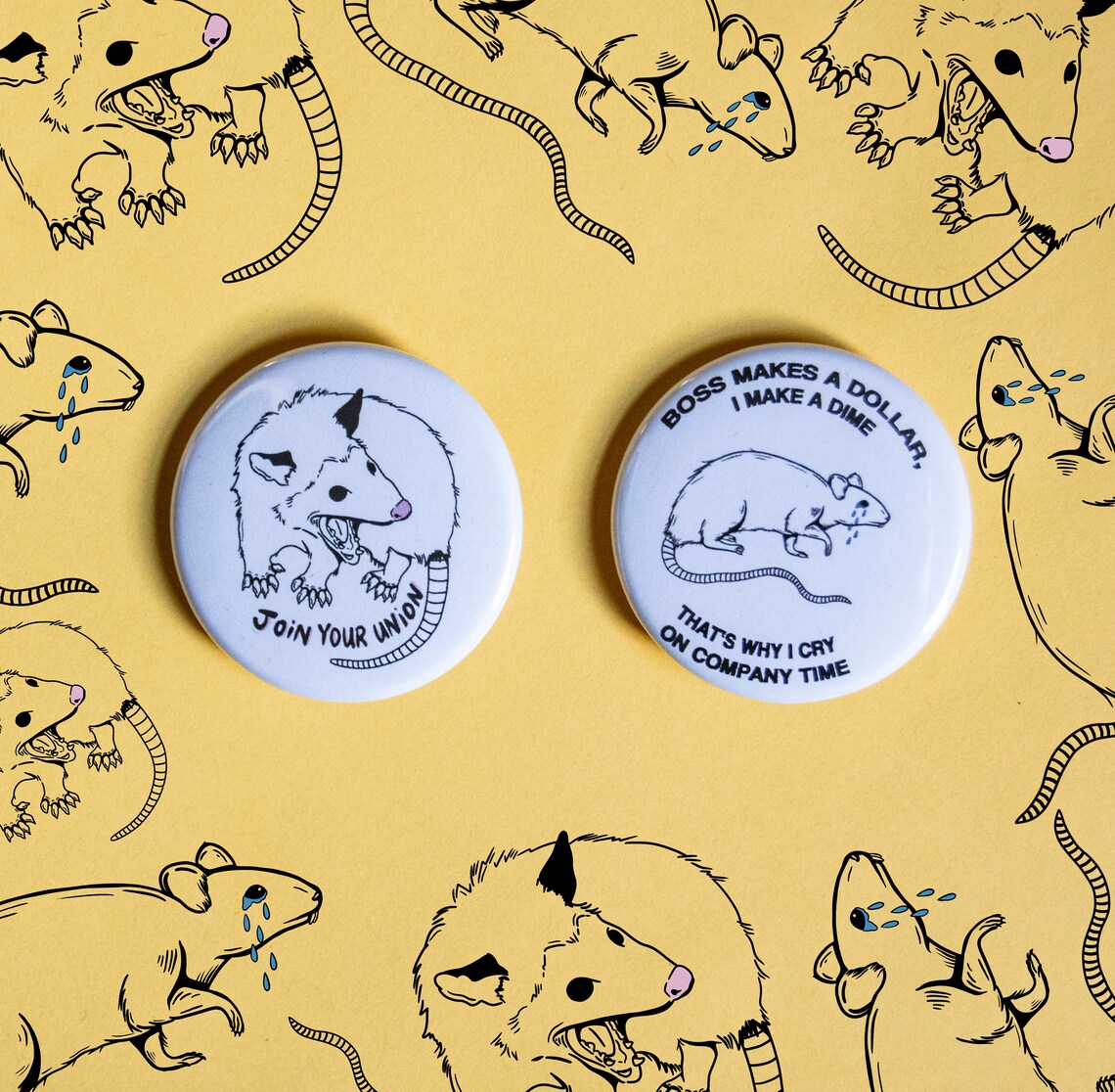 2-pack of Pro-worker Pins/badges 1 1/2 Inch Pin Back Button - Etsy