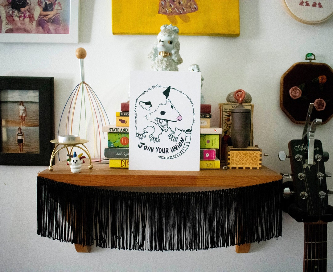 MINI PRINT - Join Your Union Possum Art Print - 5x7 Print, Digitally ...