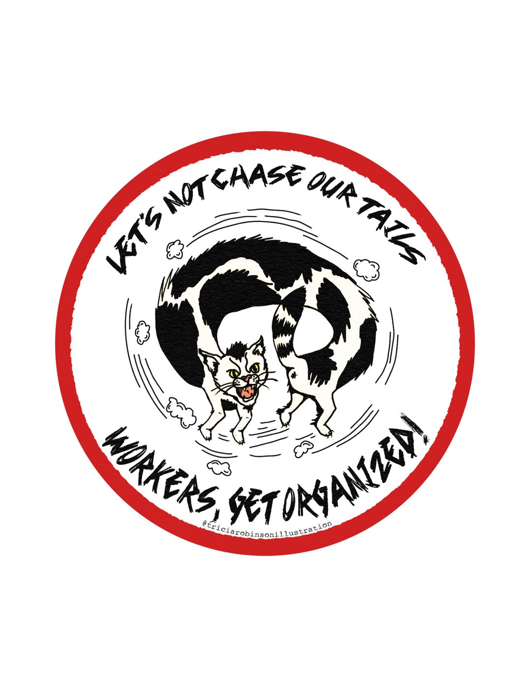 Workers, Get Organized! Union Cat Print - 8.5x11 Print, Digitally ...