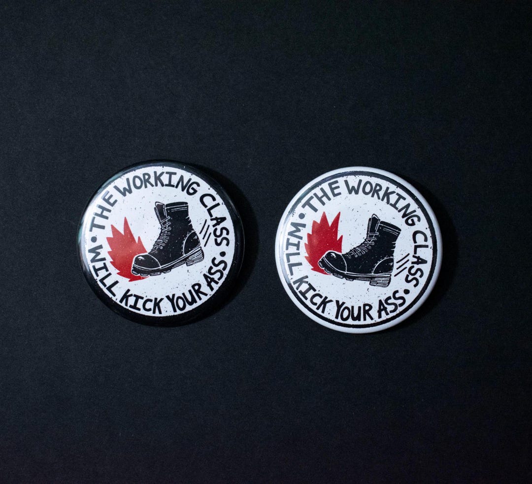 Large Pro Union Worker Pin - Pin/badge - Two Options - 2.25 Inch ...