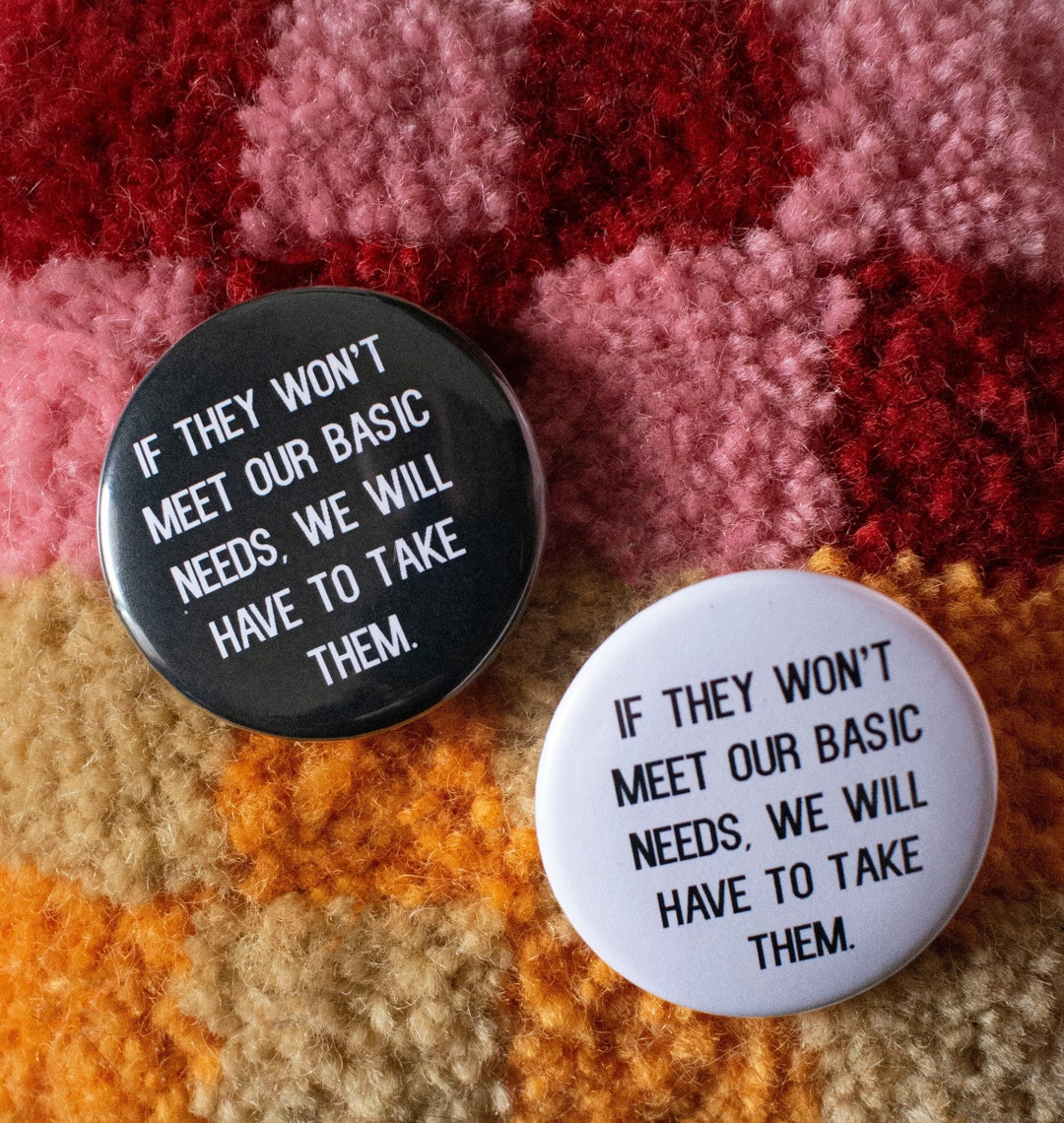 Pro-worker Pins/badges - 1 1/2 Inch Pin Back Buttons - Choose White or ...