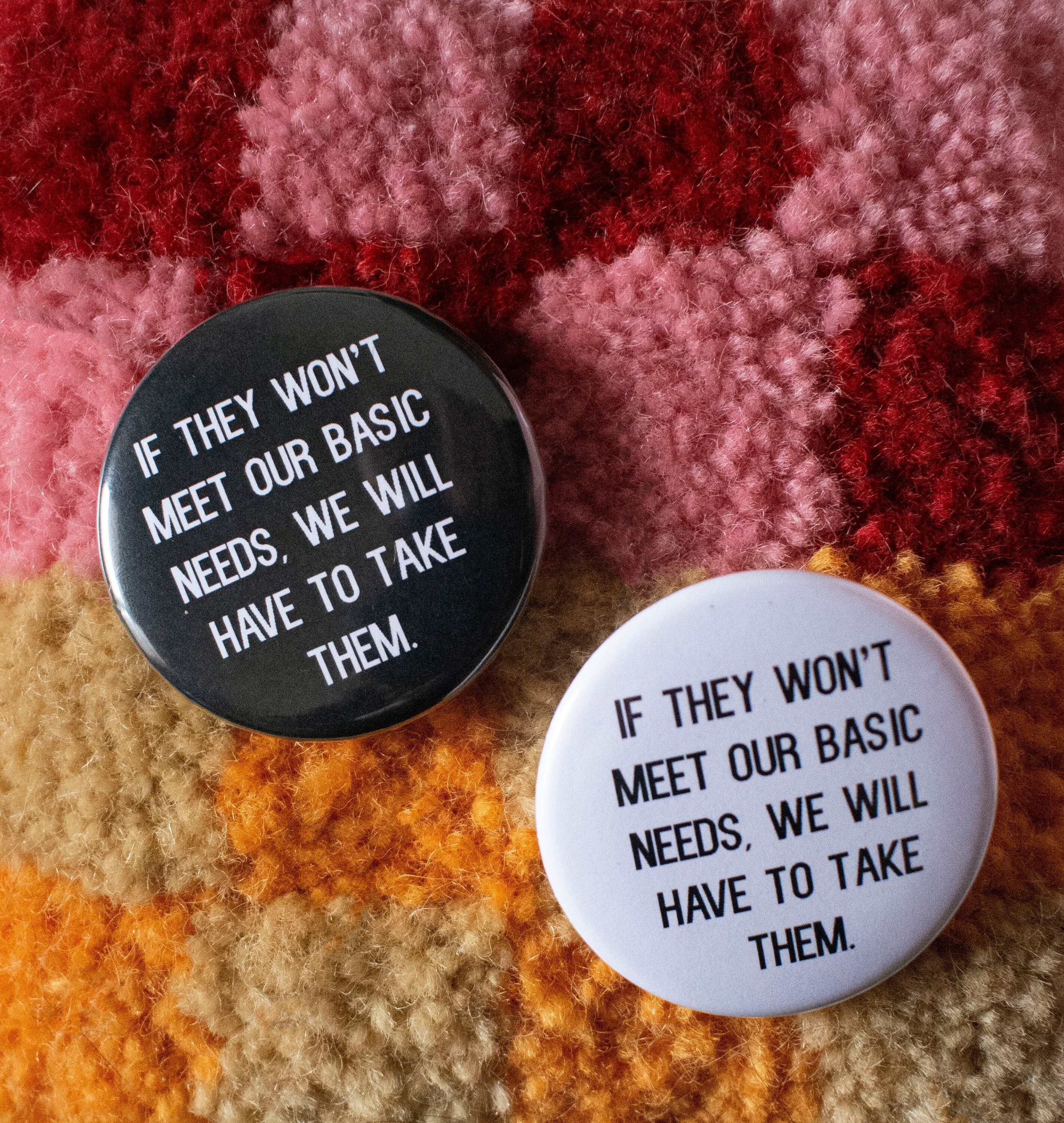 Pro-worker Pins/badges - 1 1/2 Inch Pin Back Buttons - Choose White or ...