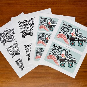 Printable Digital Classroom Valentine's Day Roller Skate Card - Etsy