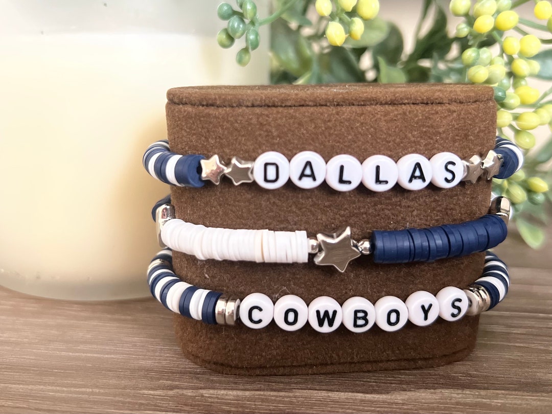 Single Dallas Cowboys Clay Beaded Bracelet - Etsy