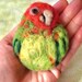 Red Masked Marakeet Wool Felting Brooch,collectible Sculpture,unique ...