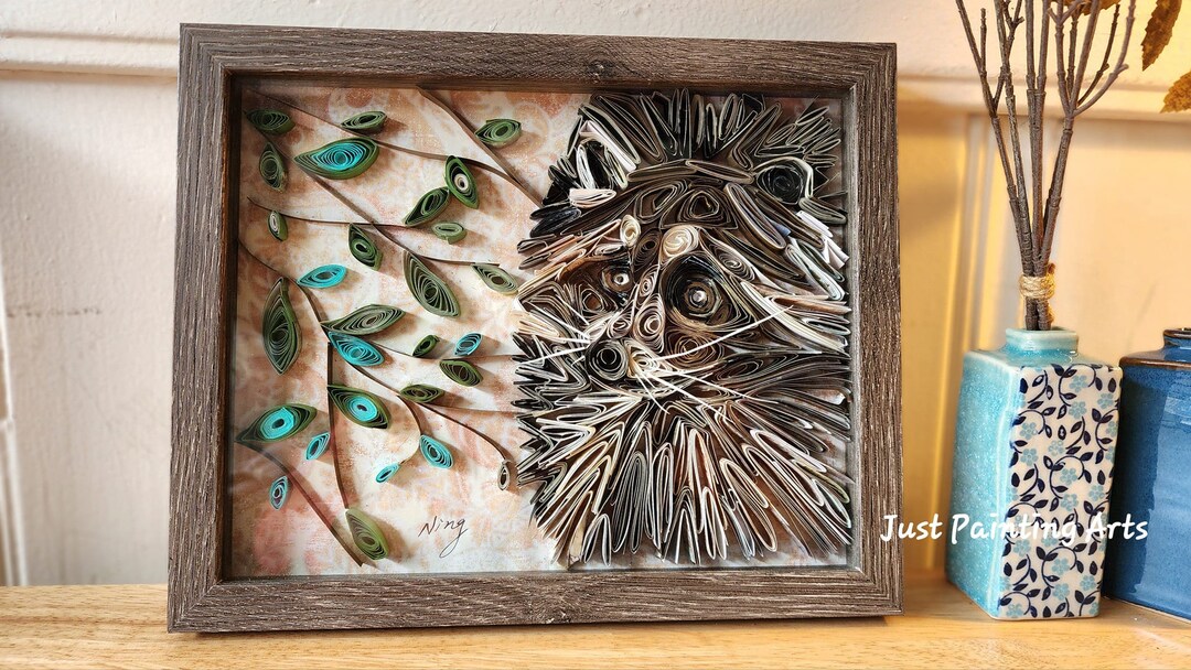 Original Paper Quilling Raccoon Painting(one of a Kind) - Etsy