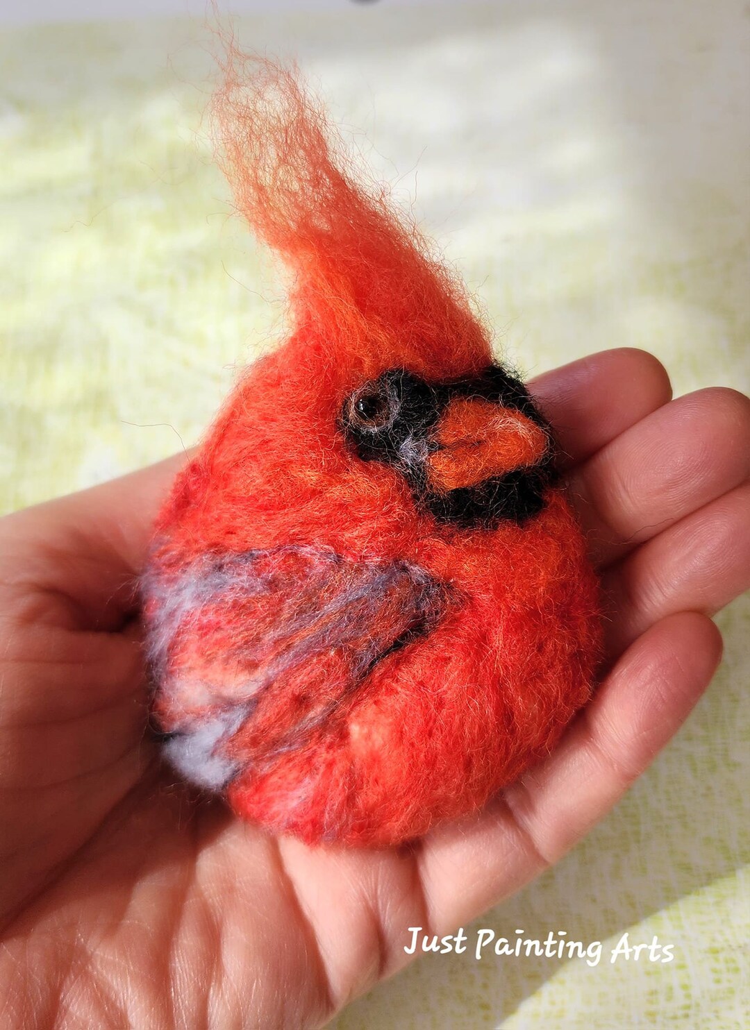 Northern Cardinal Wool Felting Brooch,collectible Sculpture,unique Gift ...