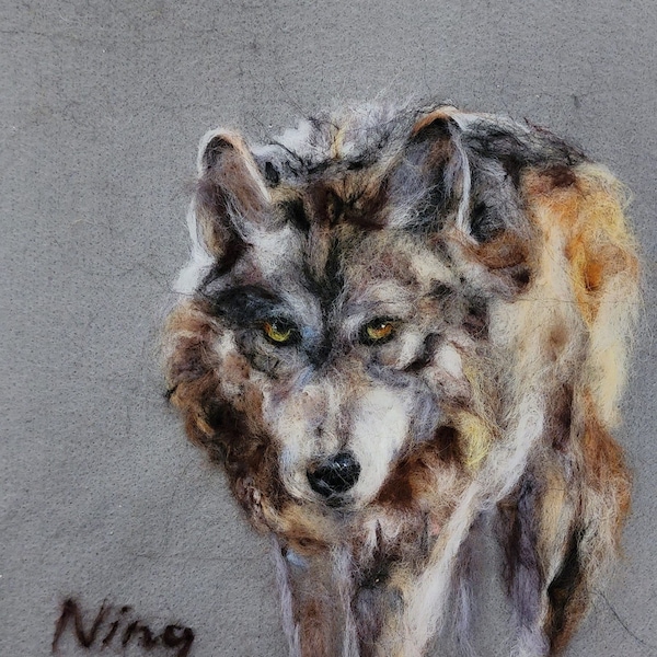 Needle Felted Wolf - Etsy