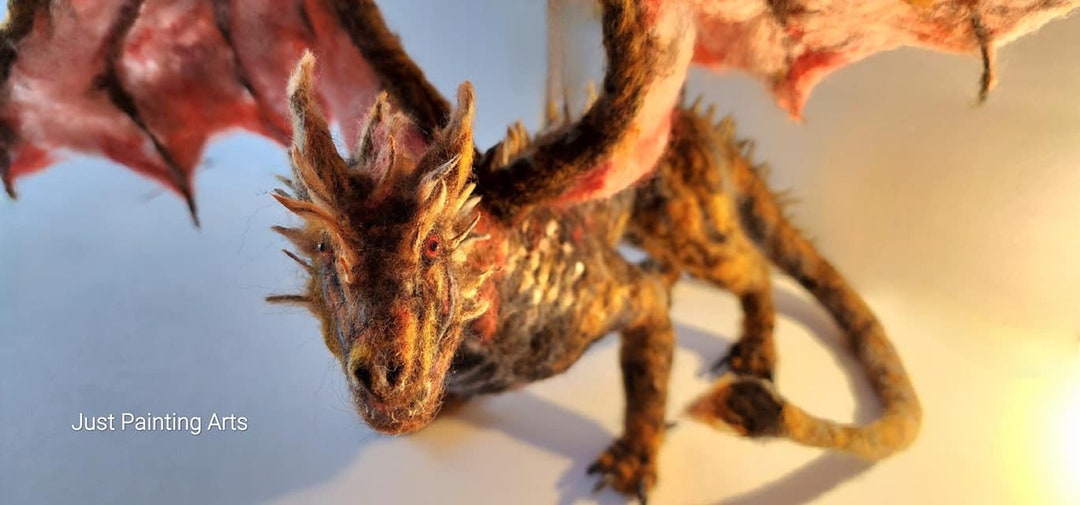 Solareon,needle Felted Wool Dragon,one of a Kind,unique Gift - Etsy