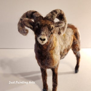 Needle Felted Wool Big Horn Sheep,goat, Wildlife,animal,unique Gift - Etsy
