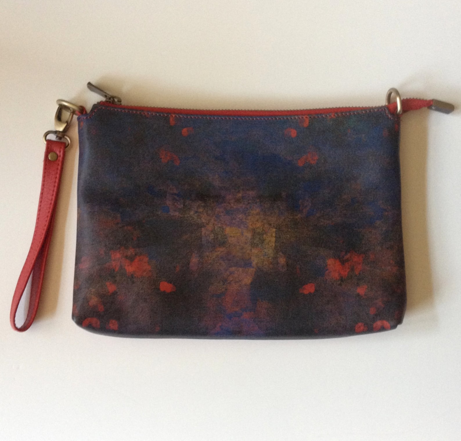 Women's Leather Bag Red Cross Body Bag Monet Shoulder Bag Cool Wristlet ...
