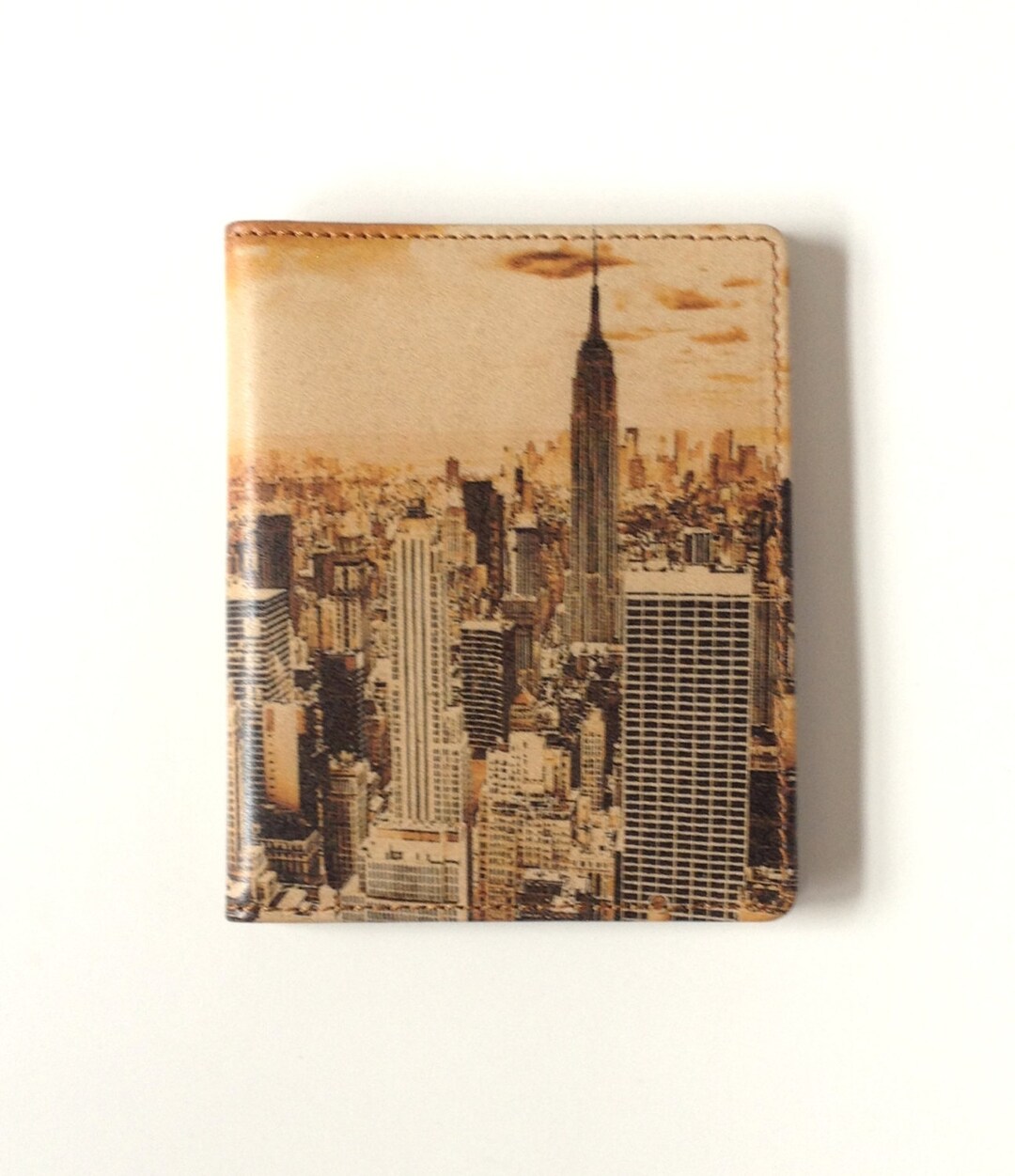 Leather Wallet New York Wallet Small Bi Fold Manhattan Wallet Credit ...