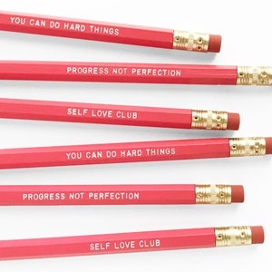 Self Love Positive Affirmations Pencil Set ∙ Great Pick Me up Gift for ...