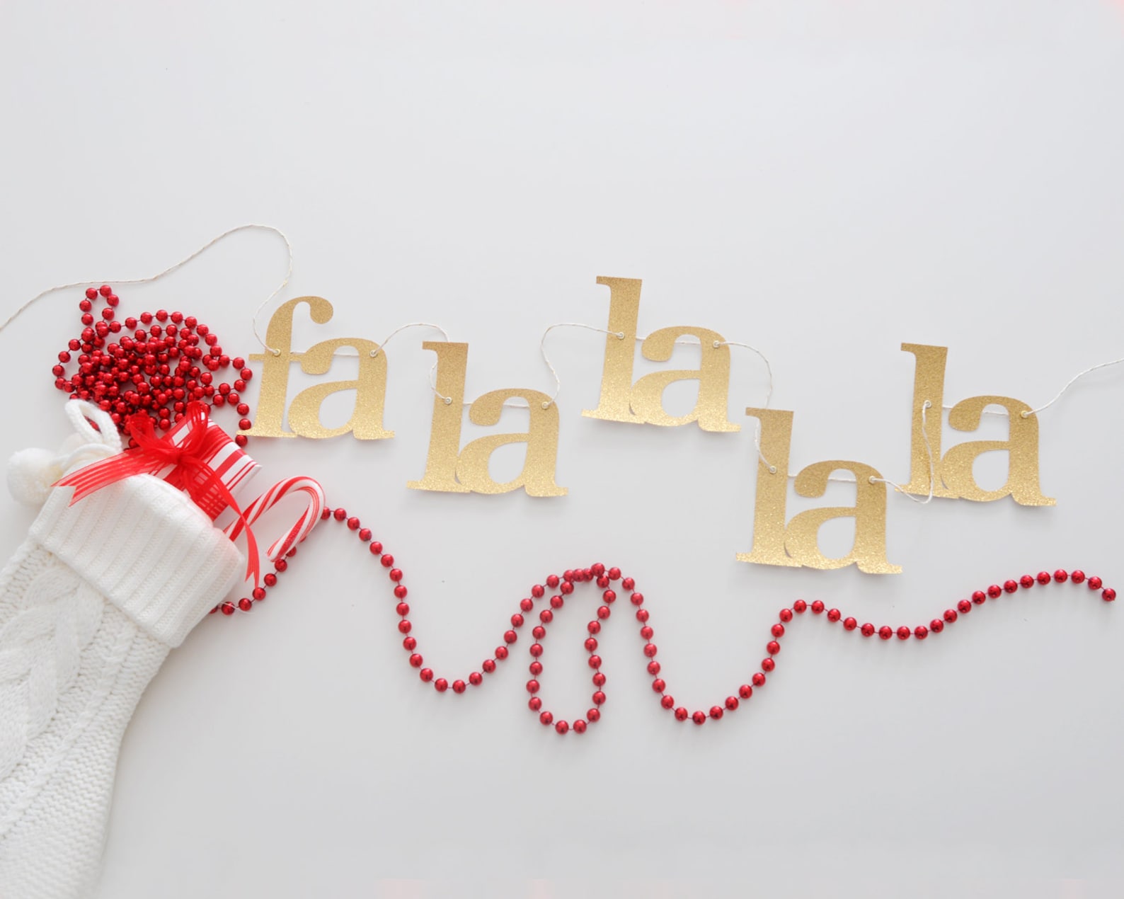 Fa La La La La Christmas Garland Fa La La La La Sign - Etsy