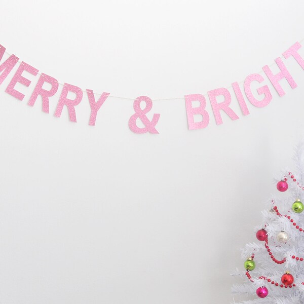 Merry Bright Banner - Etsy