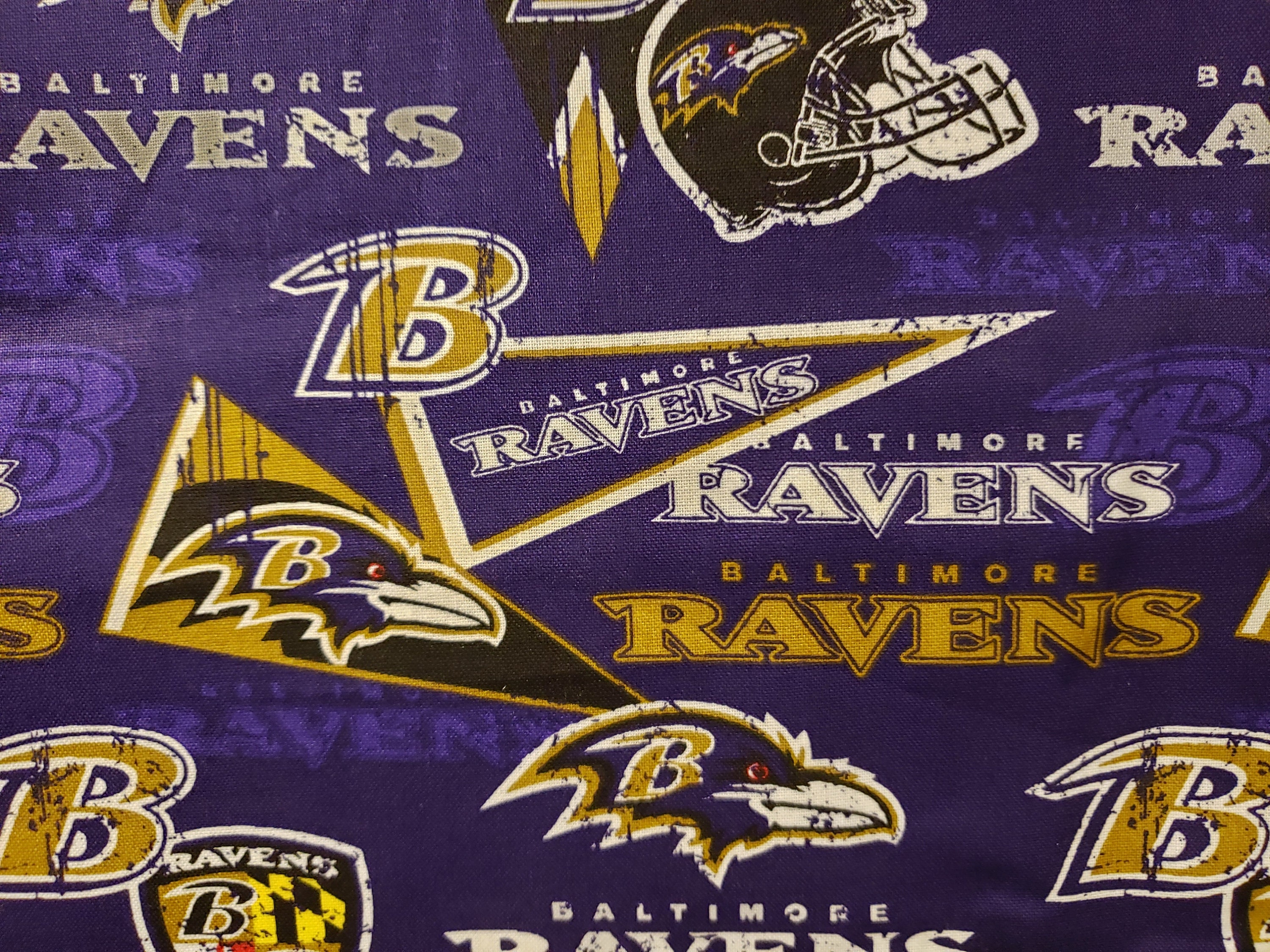 NFL Baltimore Ravens Retro 100% tejido de algodón | Etsy