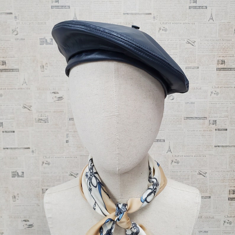 Genuine Leather Tam French Beret Many Colors Made in USA - Etsy