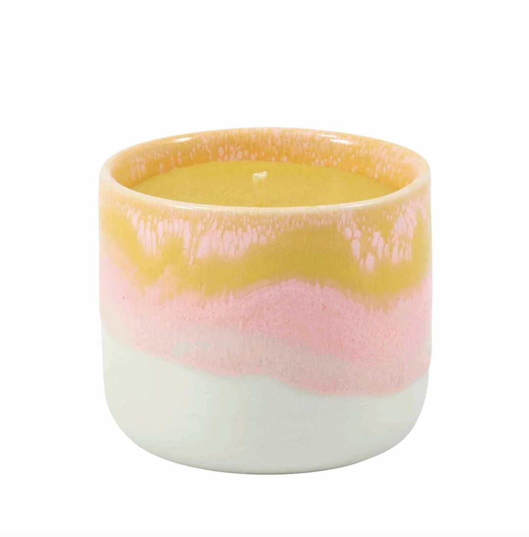 Hand-poured Beeswax Candle - Sip Cup Pink - Etsy
