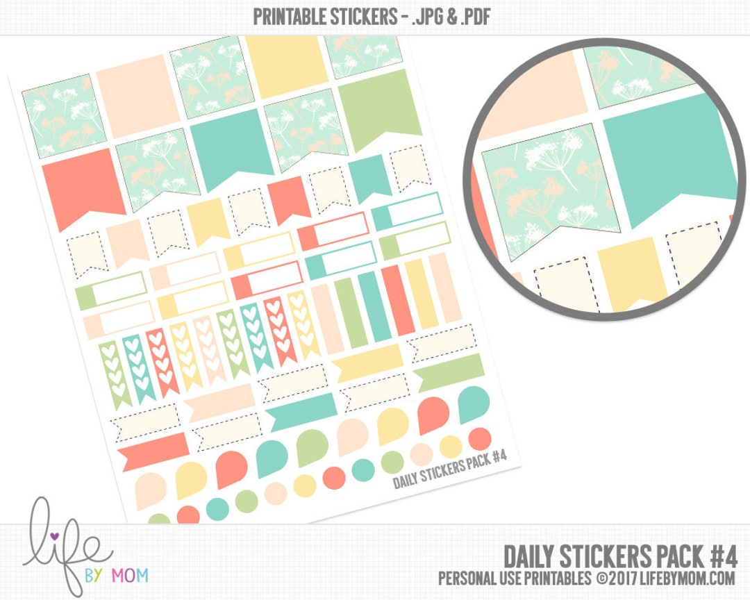 Printable Planner Stickers DAILY Daily Life Planner, Erin Condren ...