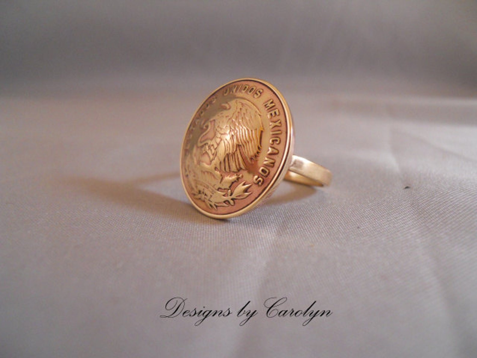 Large Brass Coin Ring CSS126R/L - Etsy