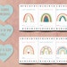 Kids Valentine’s Cards Boho Rainbow Valentines Pastel Valentines Unisex ...