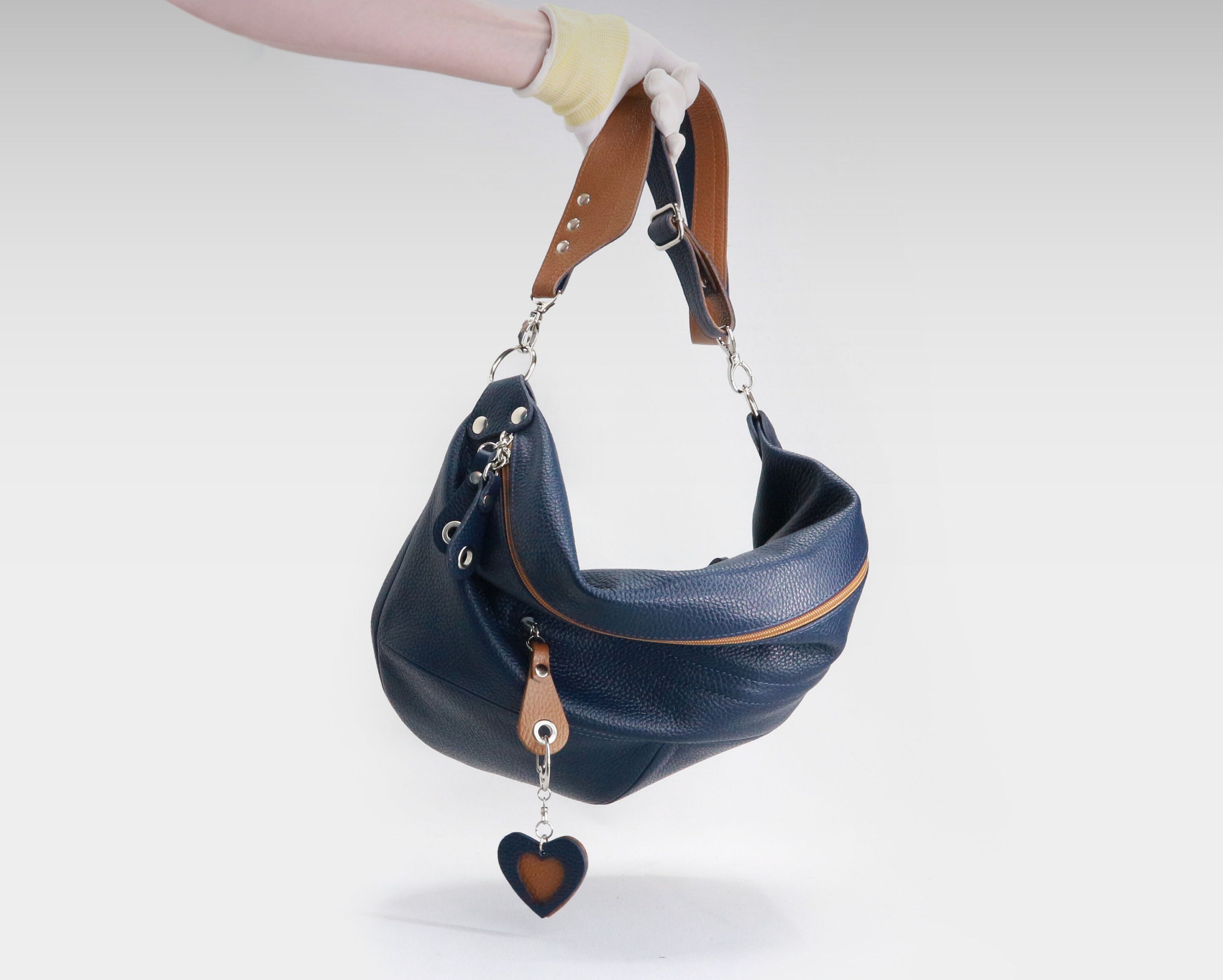 Large Leather Sling Bag, Women's Leather Crossbody Purse, Soft Leather ...