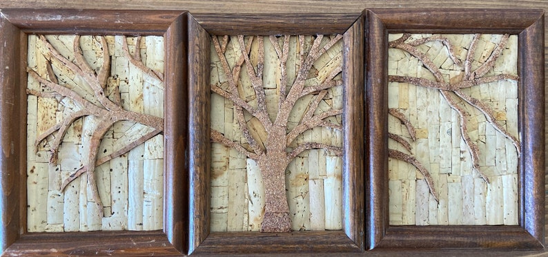 Wine Cork Art - Tres Arboles - Etsy
