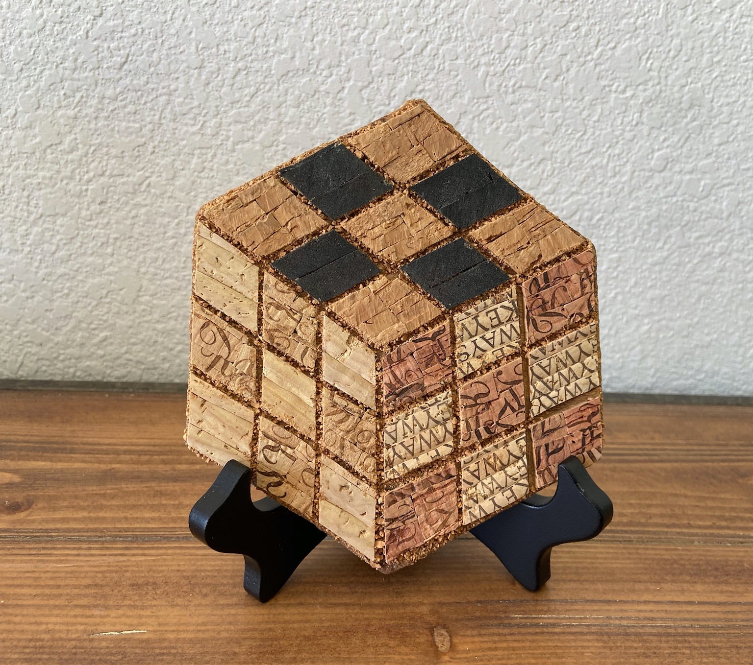 Wine Cork Art, Rubix Cube, Rubix Cube Art, Abstract Art - Etsy