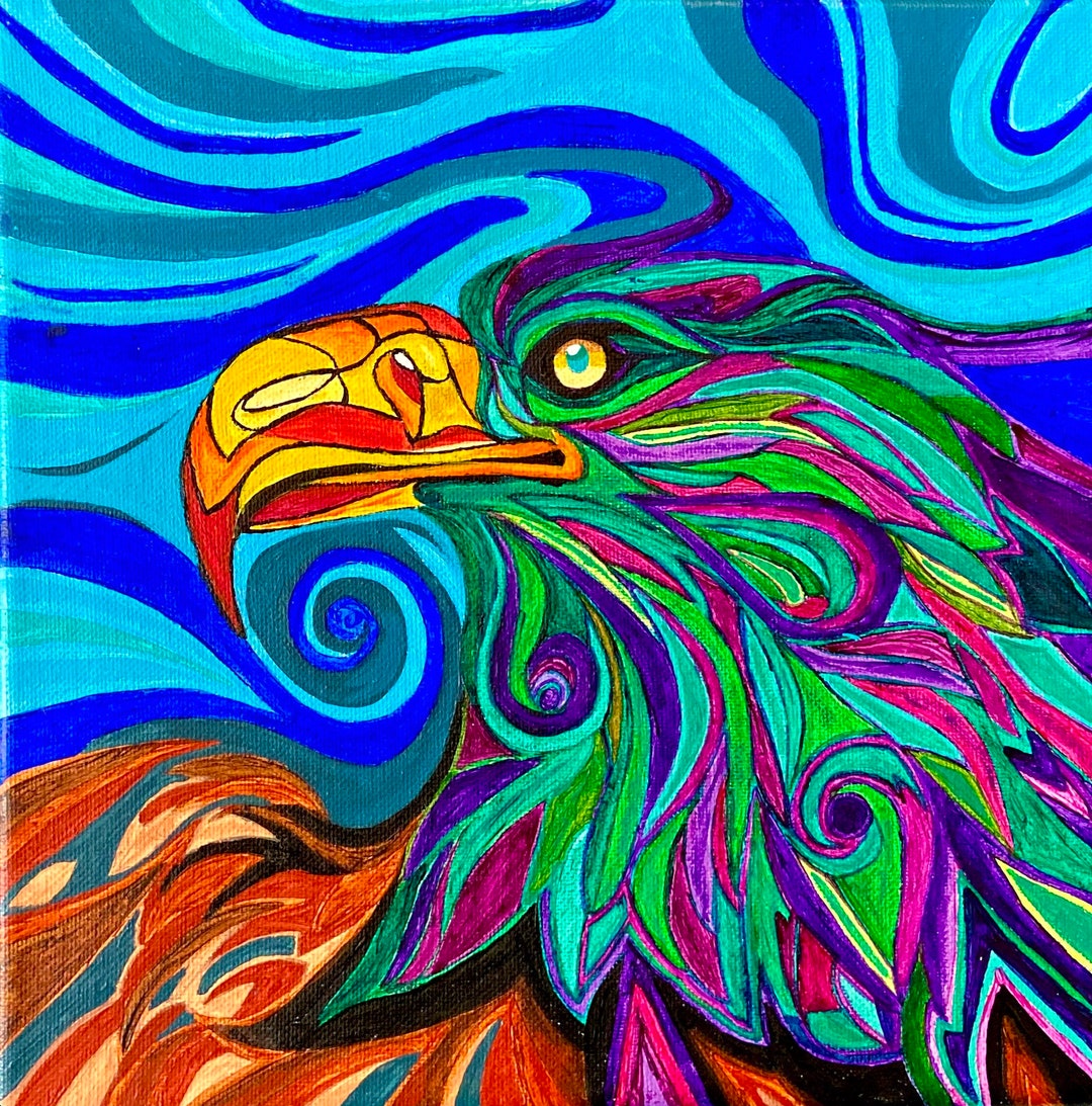 Paint, Painting, Falcon, Falcon Art, Cool Art, Awesome Art - Etsy