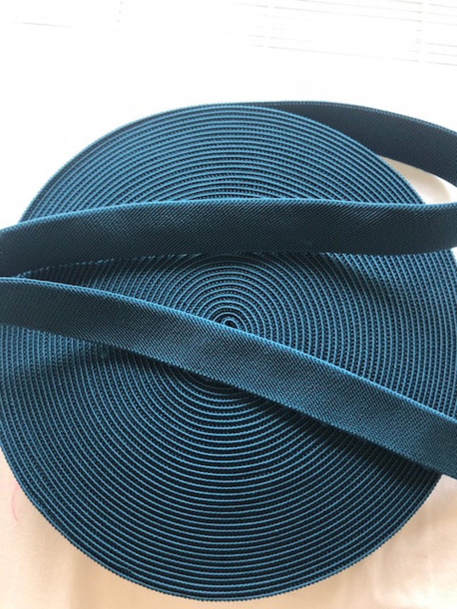 Elastic Band, Petrol Blue Elastic Waistband, Suspender Elastic, Heavy ...