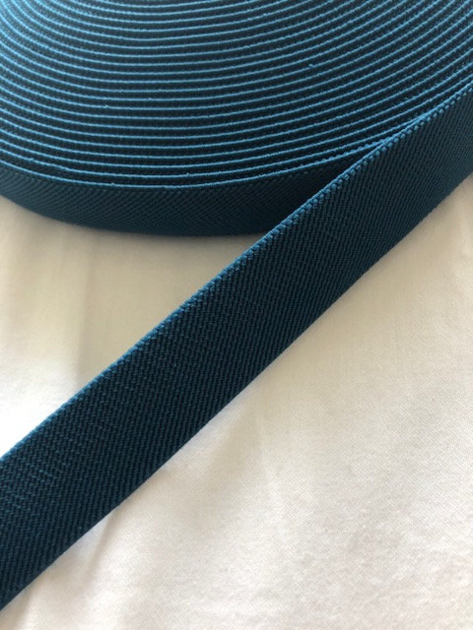 Elastic Band, Petrol Blue Elastic Waistband, Suspender Elastic, Heavy ...