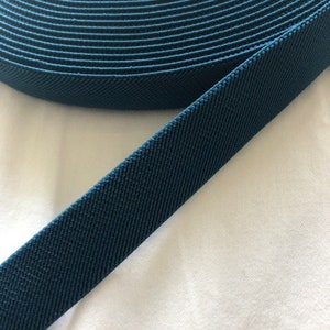Elastic Band, Petrol Blue Elastic Waistband, Suspender Elastic, Heavy ...