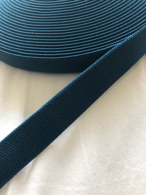 Elastic Band, Petrol Blue Elastic Waistband, Suspender Elastic, Heavy ...