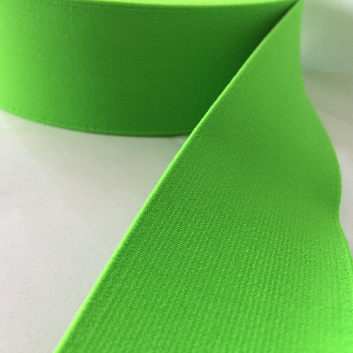2 Inch Elastic 2 in Wide Neon Elastic Webbing Green Neon - Etsy