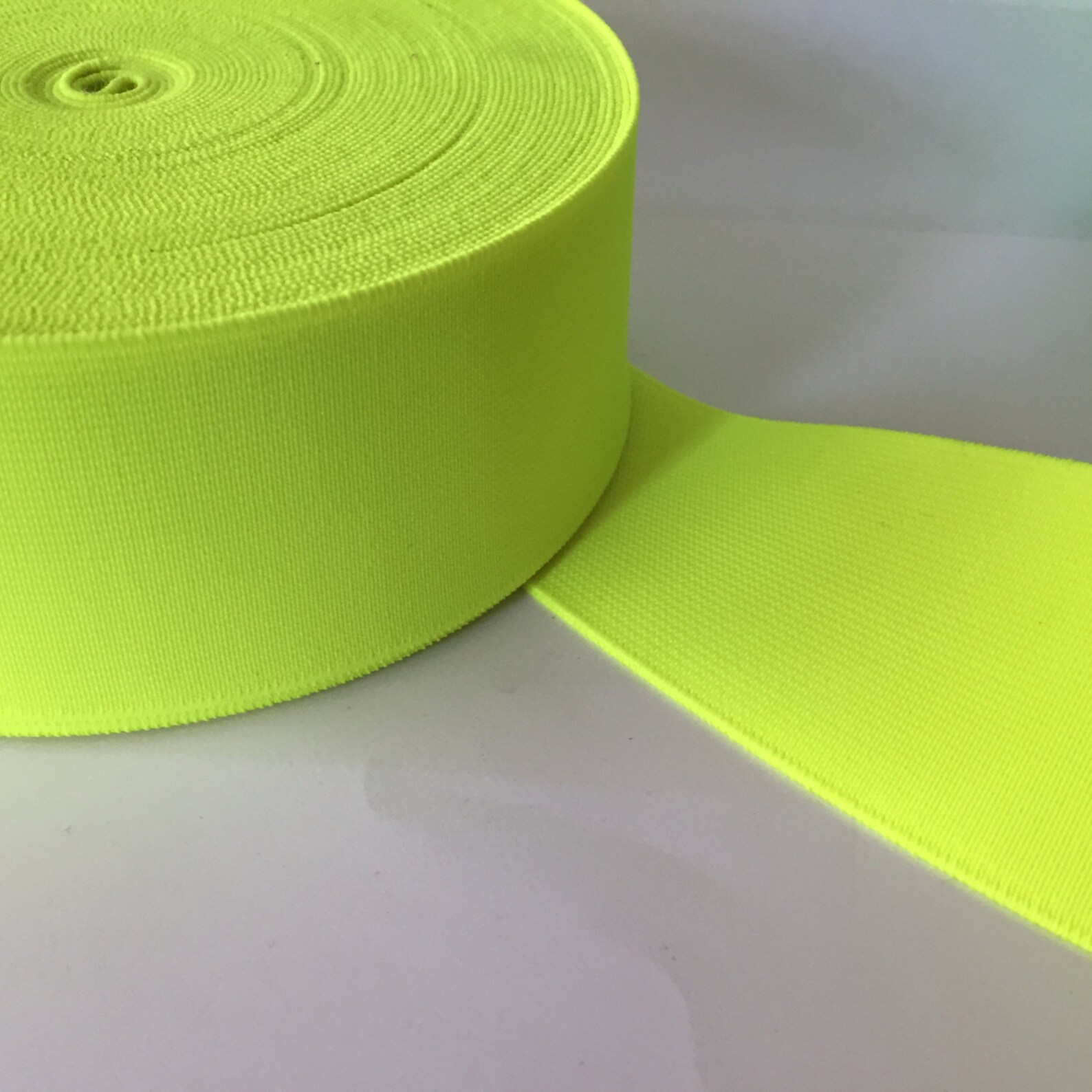 2 Inch Elastic 2 in Wide Neon Elastic Webbing Green Neon | Etsy