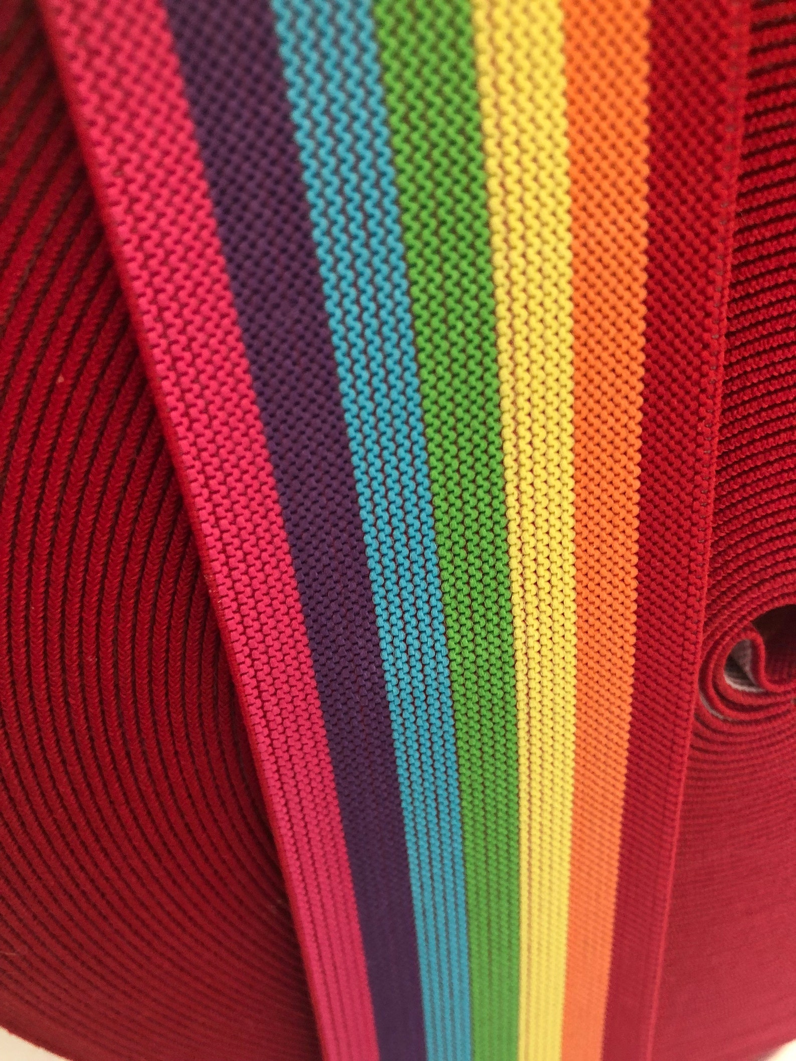2 Inch Elastic 2 Inch Rainbow Elastic Webbing Pride Elastic - Etsy