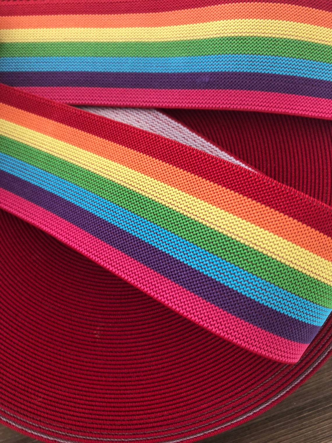 2 Inch Elastic 2 Inch Rainbow Elastic Webbing Pride Elastic - Etsy