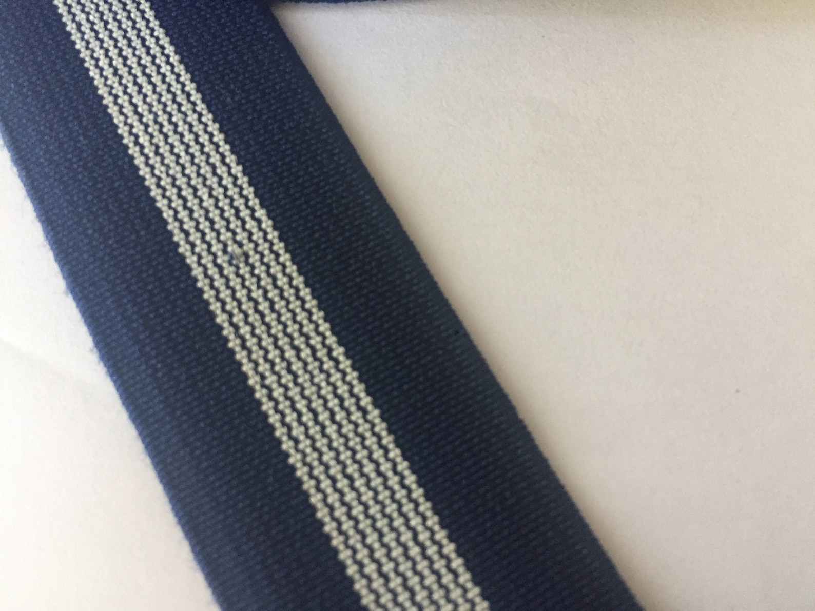 1 Inch Elastic, 25 Yards Navy and White Striped Elastic, Wholesale ...