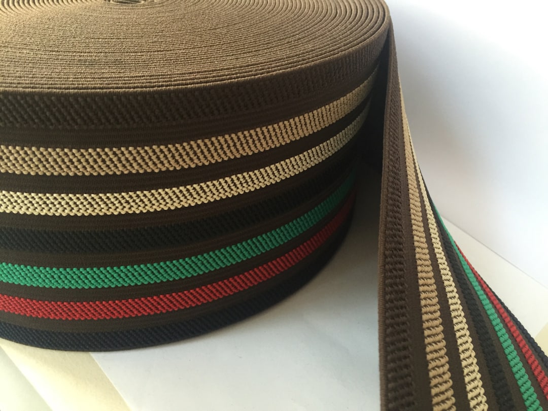 12 Cm (4.7 In) Wide Brown Elastic Band - Sturdy Elastic Webbing ...