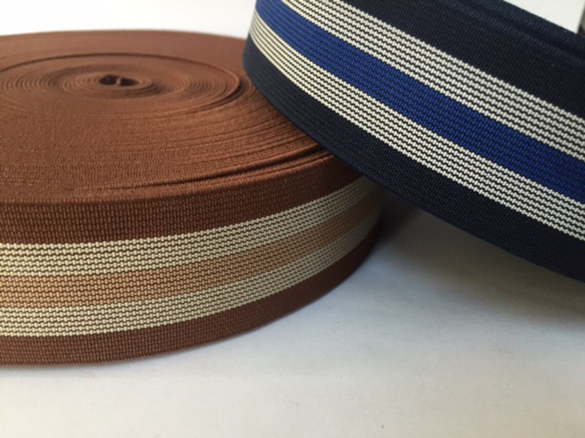 Elastic 38mm Striped Elastics, Elastic by the Yard, Elastic Waistband ...
