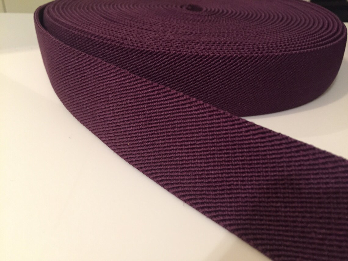 Elastic 38mm Purple elastic webbing purple elastic waistband | Etsy
