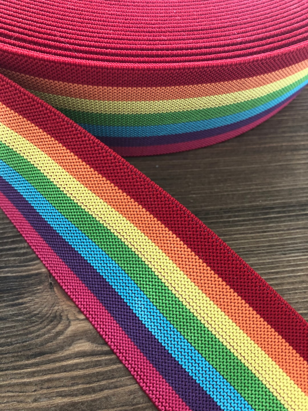 2 Inch Elastic, 2 Inch Rainbow Elastic Webbing, Pride Elastic Webbing ...