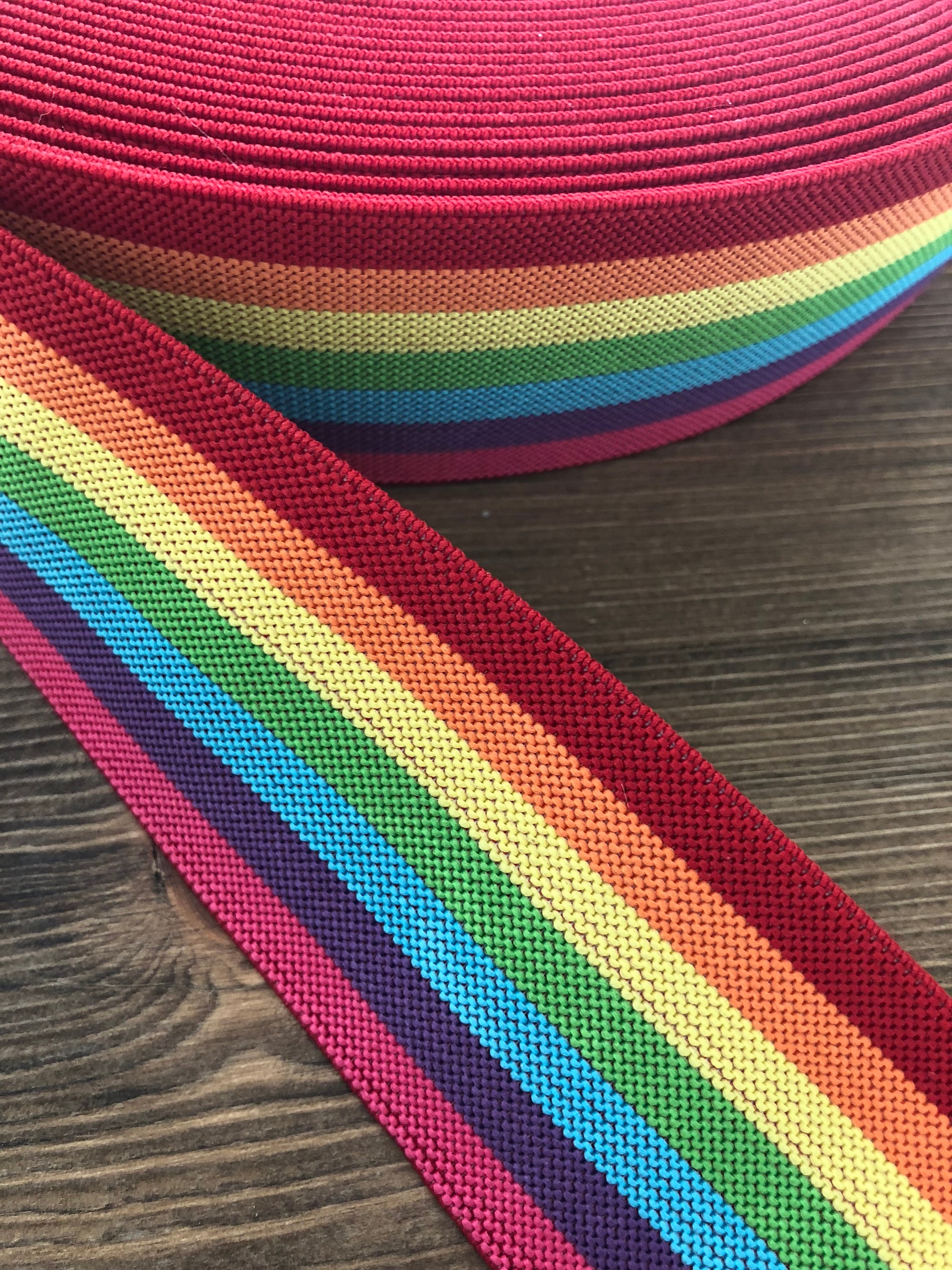 2 Inch Elastic 2 Inch Rainbow Elastic Webbing Pride Elastic - Etsy